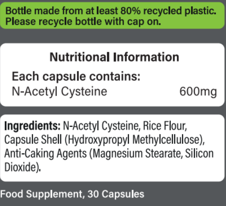 N-Acetil-Cisztein 600mg - 30db – Bio-Barát Biobolt
